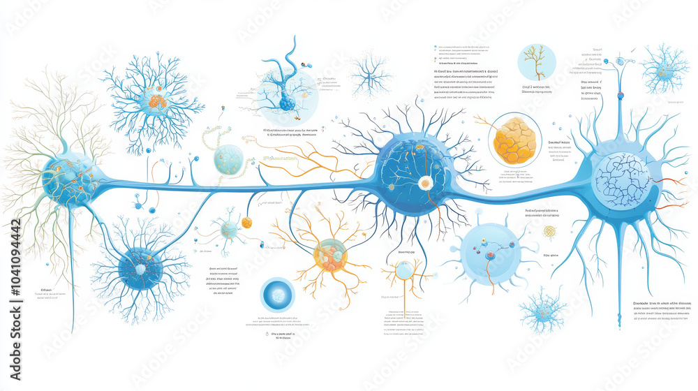A simple diagram showing how nerve cells connect. This visual is used ...
