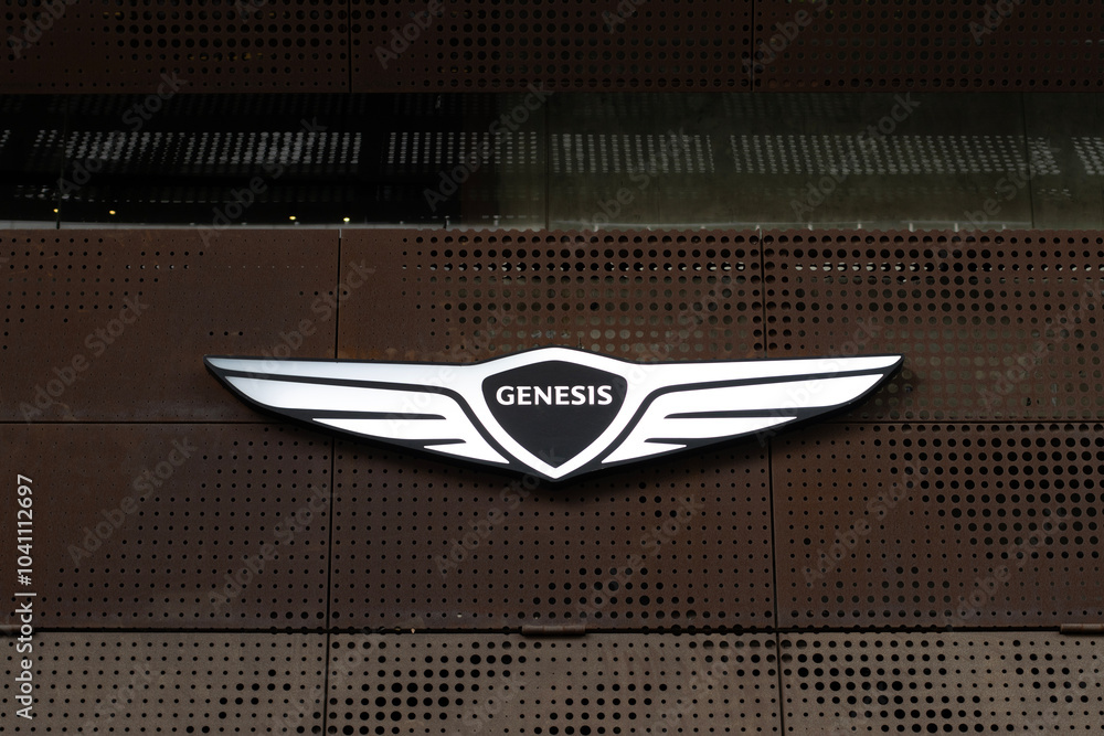 Shanghai, China - Aug 2, 2024: Genesis logo is seen at the Genesis ...