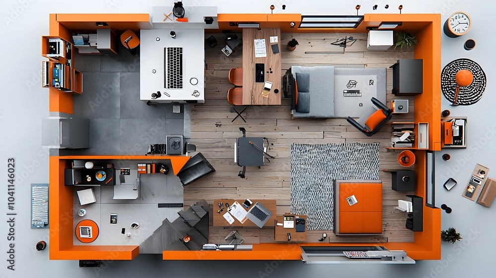 Visualizing the Dynamic Workspace of a Startup Office Blending Focused ...