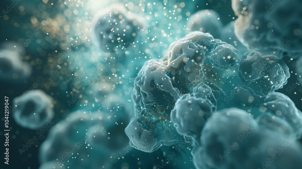 Microscopic view of a cell undergoing apoptosis, nucleus shrinking and ...