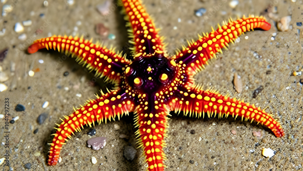 Ophiothrix fragilis (common brittle star, hairy brittle star, Asteria ...