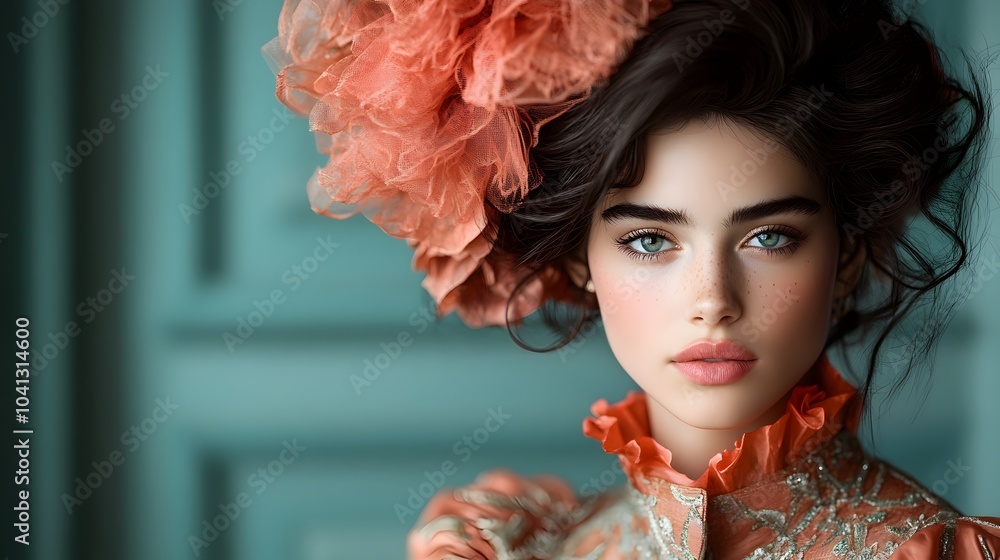 Glamorous socialite exuding pheromone fueled magnetism and captivating ...