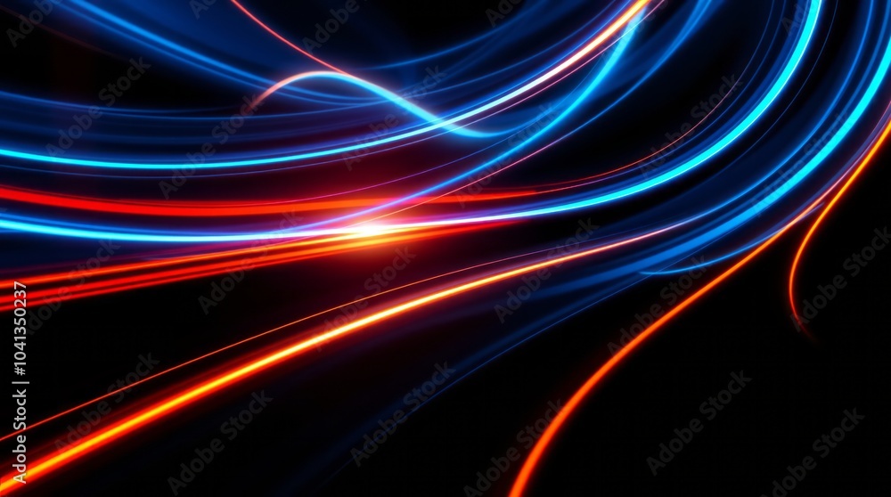 Póster Luminous blue lines png of speed format png light glowing effect ...