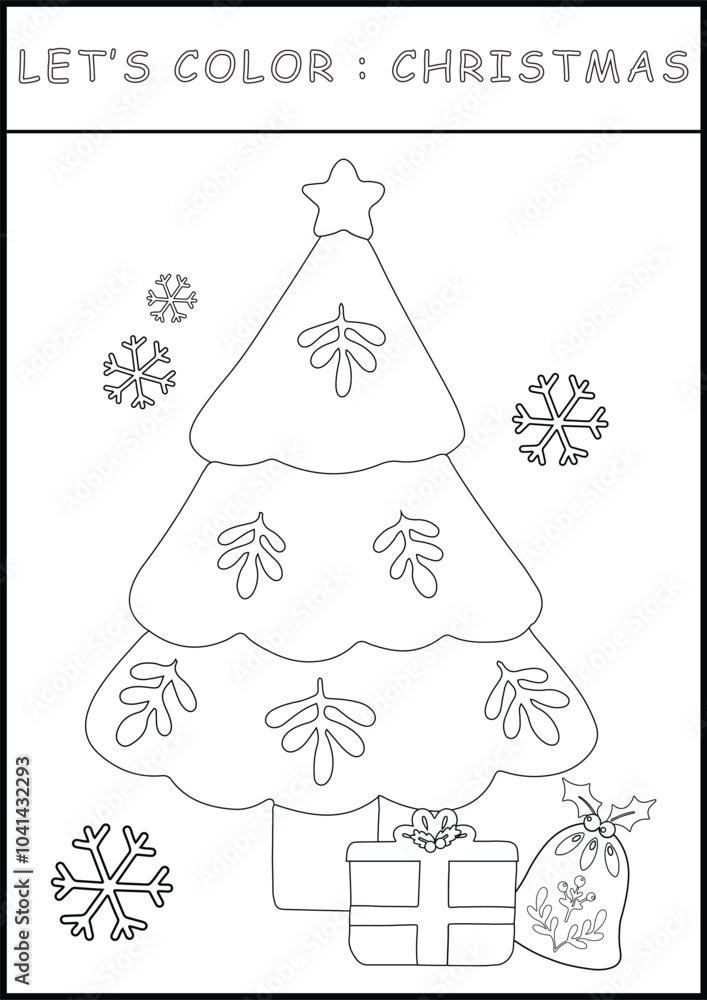 Christmas winter printable worksheet coloring page in black and white ...