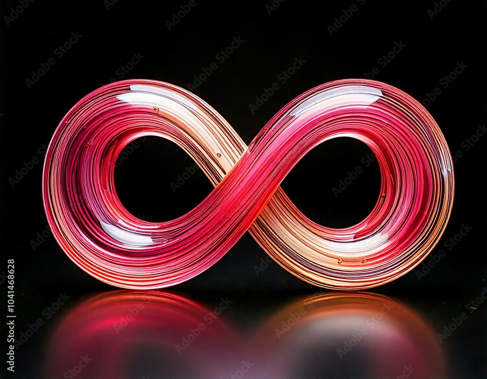 glass infinity symbol sign isolated background eternal eternity endless ...
