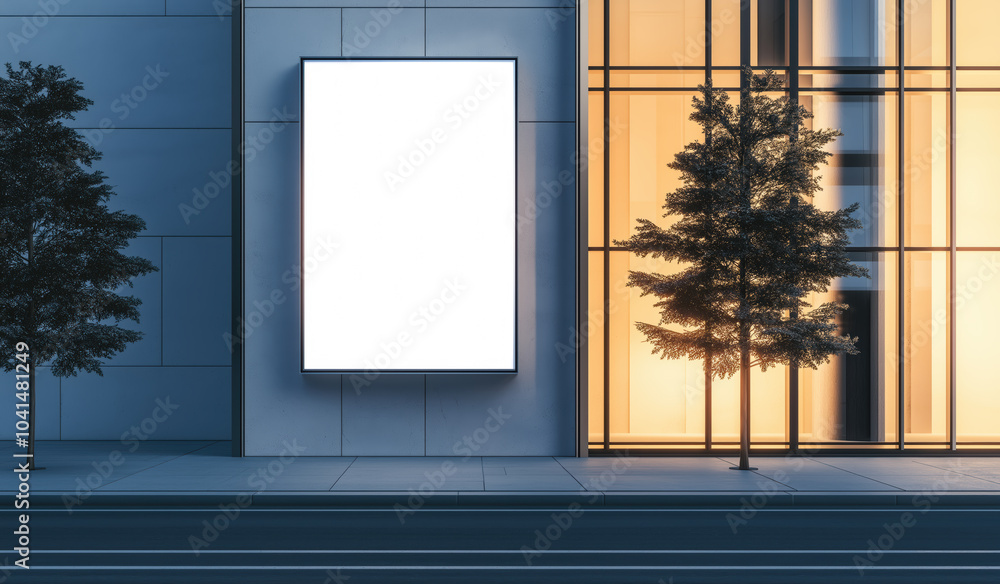 Mockup poster city box. Template poster advertising citylight. City ...