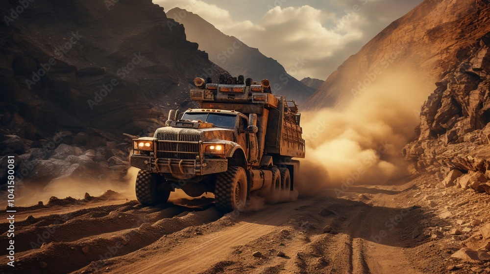 Military patrol car on sunset background. Army war concept. Silhouette ...