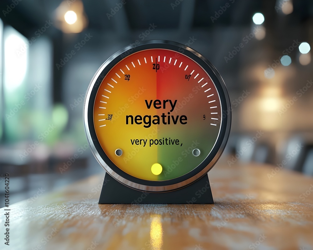 Sentiment Spectrum Gauge Meter Displaying Emotional Levels from ...