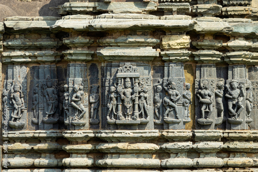 North-facing wall of the subsidiary shrine of the Someshwar Mahadev ...
