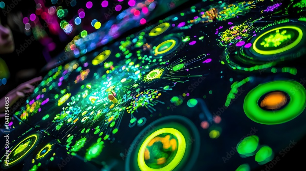 Futuristic Board Game with Sleek Hologram Interface Displaying Real ...