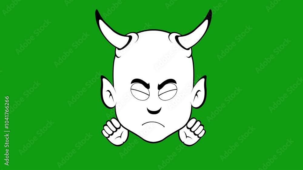 video animation drawing emoji face demon character cartoon illustration ...