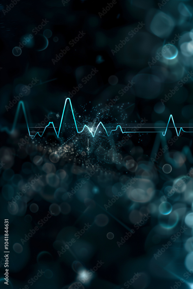 Audio soundwave scope signal as an abstract background depicting a ...