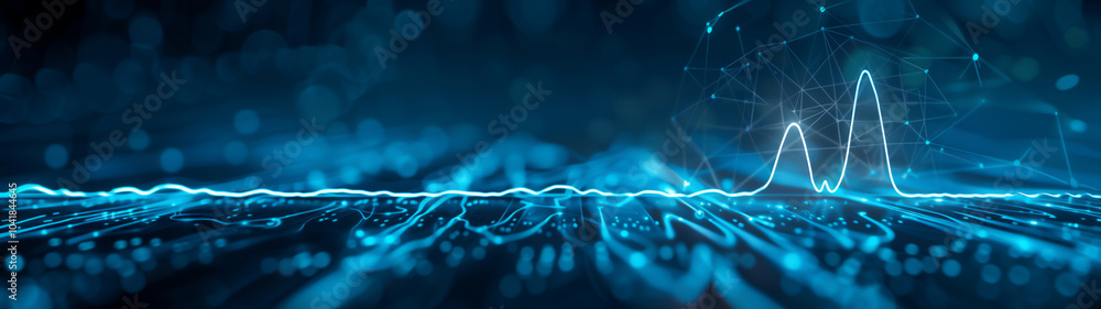 Audio soundwave scope signal as an abstract background depicting a ...