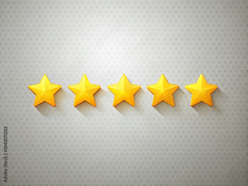 Five Stars Customer Product Rating Review with Yellow Isolated Design ...