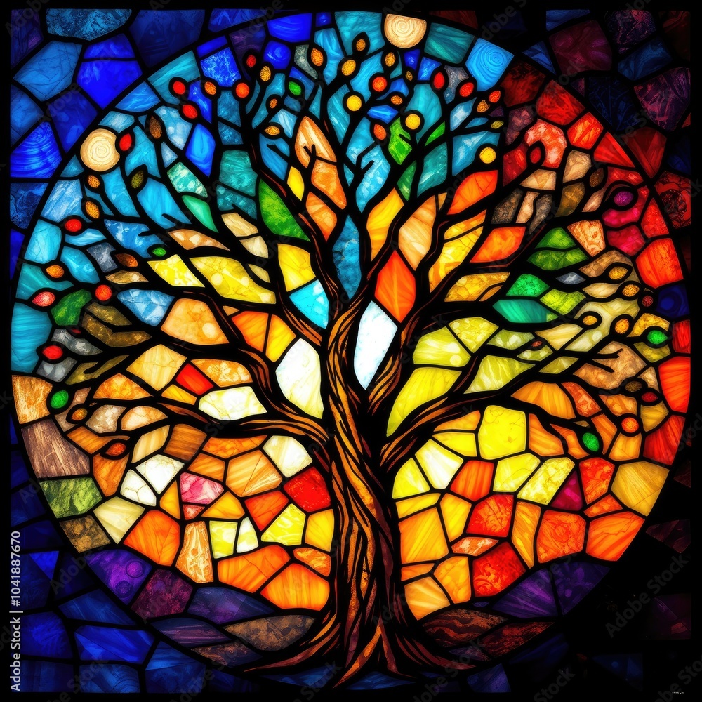 Tree Stained glass pattern images, stunning stained glass texture ...