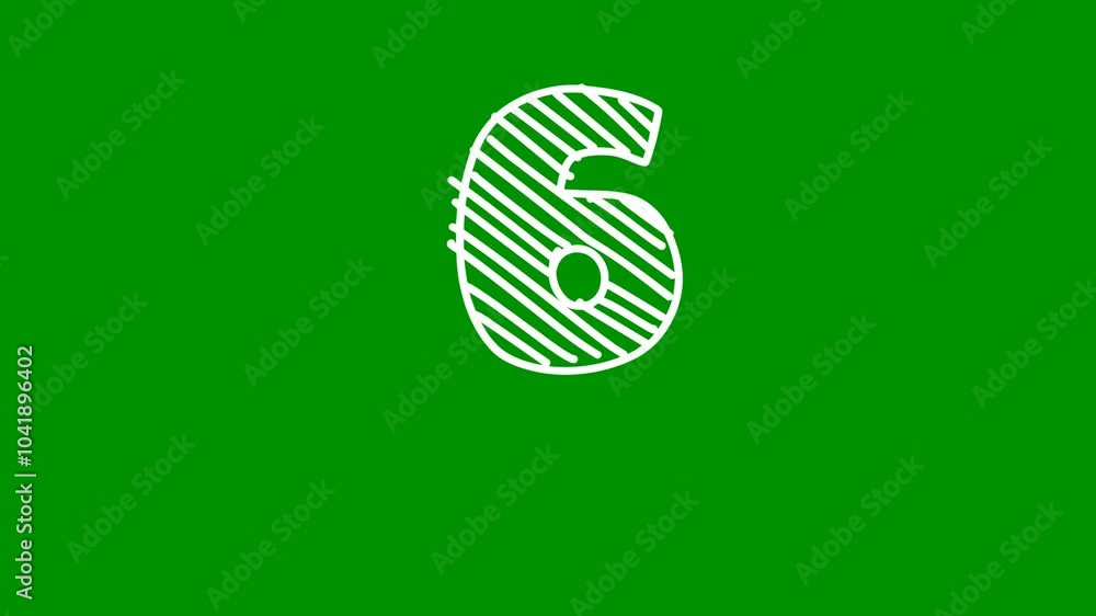 counting numbers 1-20 animation on green screen. counting numbers in ...