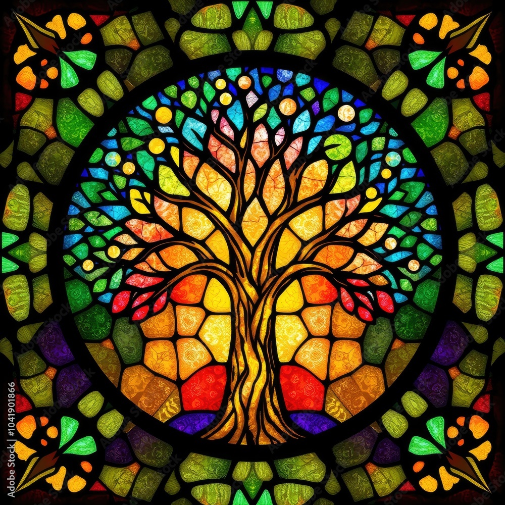 Tree Stained glass pattern images, stunning stained glass texture ...