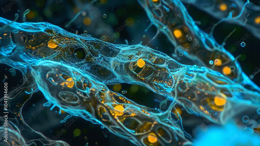 A microscopic close-up of autophagic vesicles forming inside a cell ...