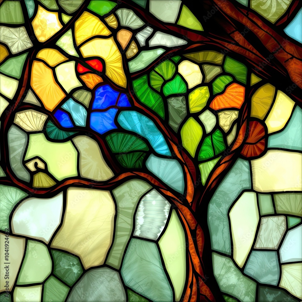 Tree Stained glass pattern images, stunning stained glass texture ...