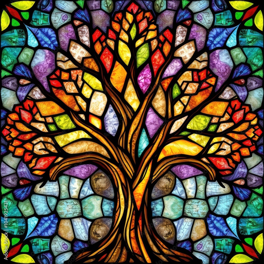 Tree Stained glass pattern images, stunning stained glass texture ...