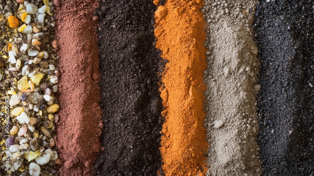 Close-Up of Soil Texture. Diverse Particle Sizes and Organic Matter ...