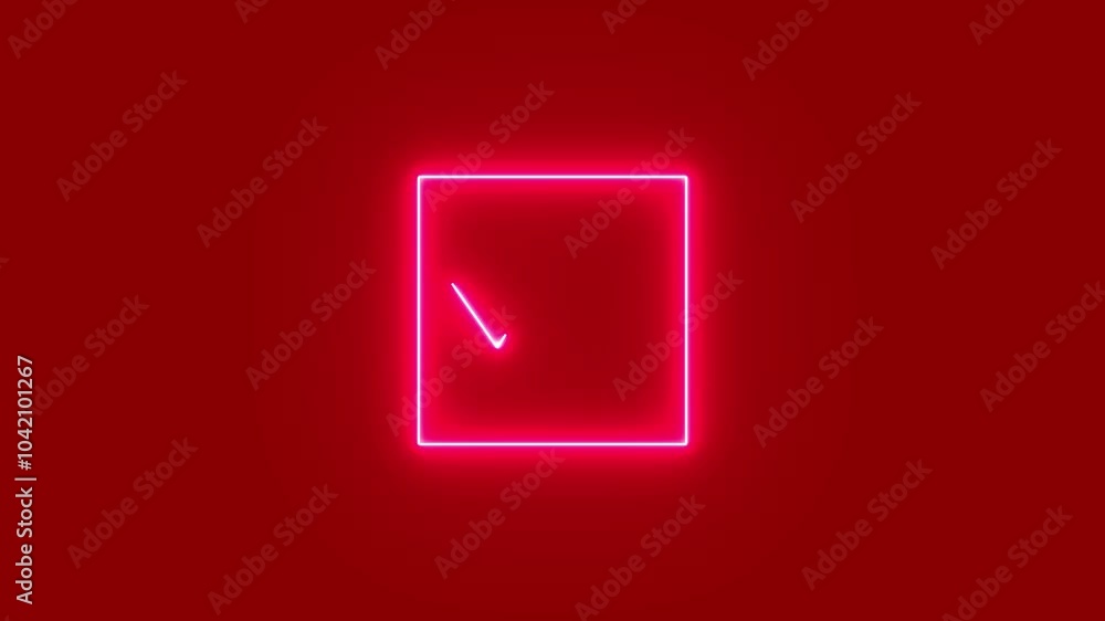 check mark neon animation. tick mark, complete mark, right, conform ...