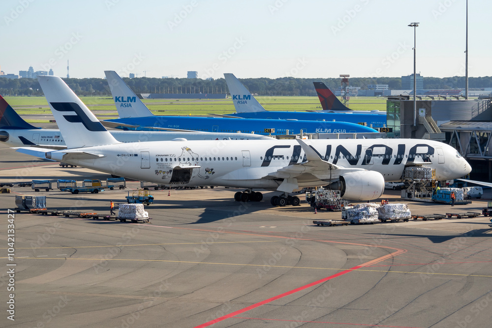 Amsterdam Airport Schiphol, Netherlands - October 5, 2024: Finnair ...