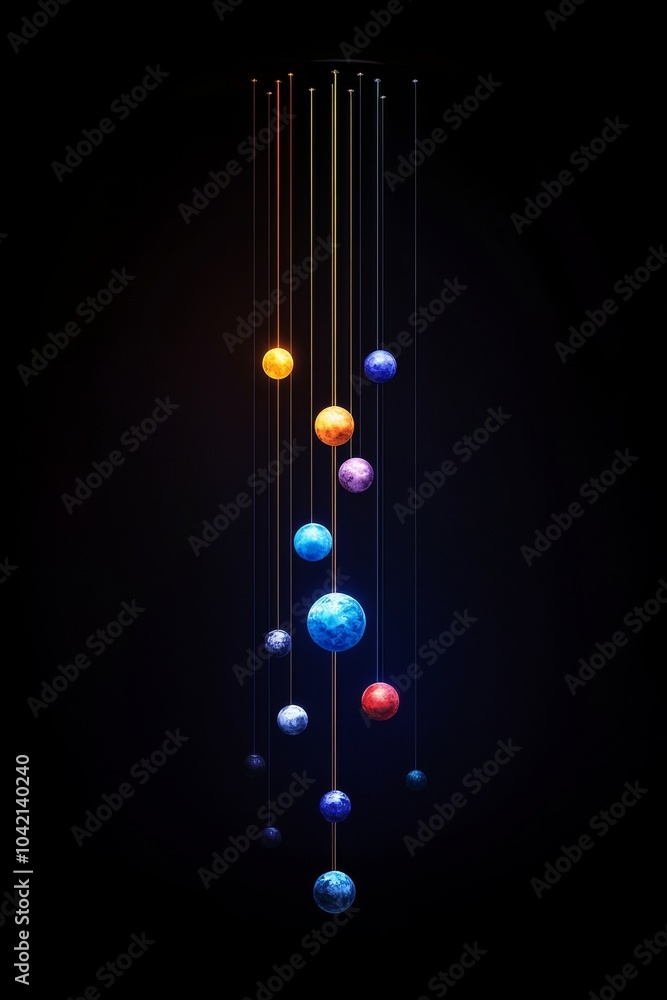 Dynamic 3D Historical Timeline Visualization with Floating Nodes Color ...