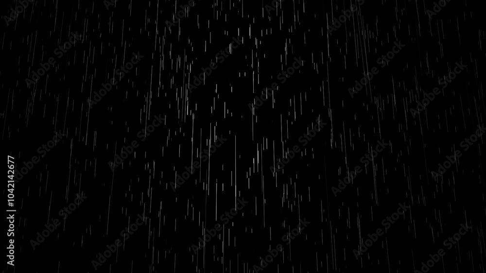 rain black screen. Rain drops on black background. Rain template ...