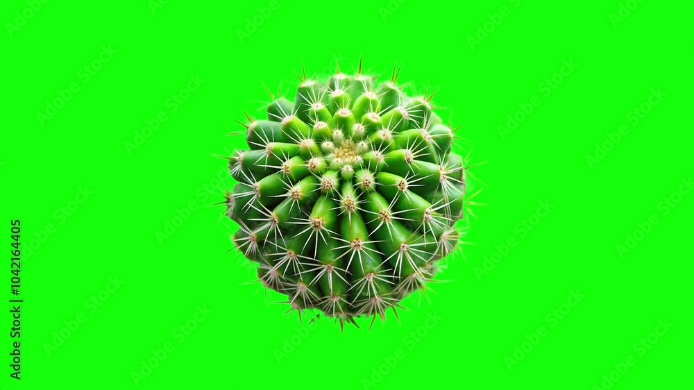 Close up of a green plant green screen animation motion graphic with ...