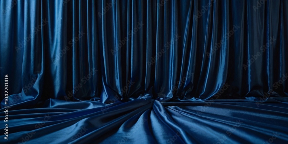 abstract blue cloth background showcases the elegance of luxurious ...