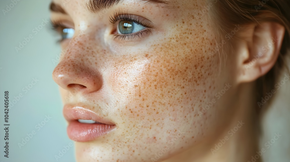 Before-and-after close-up of dark melasma spots on the face, showing ...