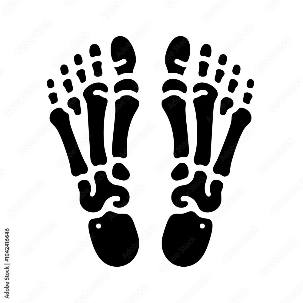 Skeleton feet vector illustration isolated with bones, perfect for ...