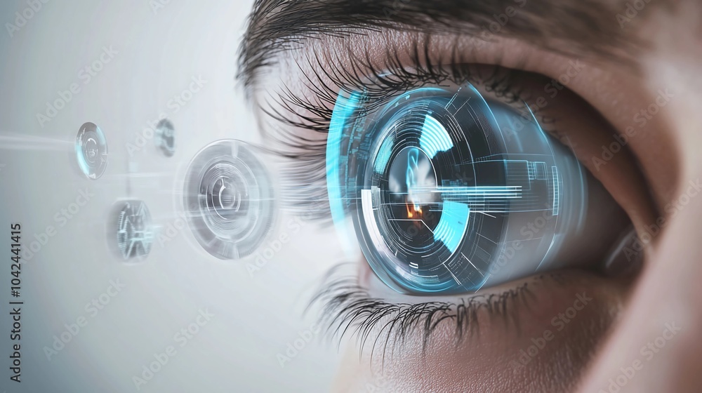 Bionic Eye Implant Enhancing Vision, A patient with a bionic eye ...