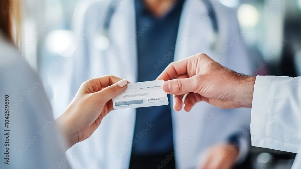 Insurance Card for Medical Care: A Detailed Representation of a Health ...
