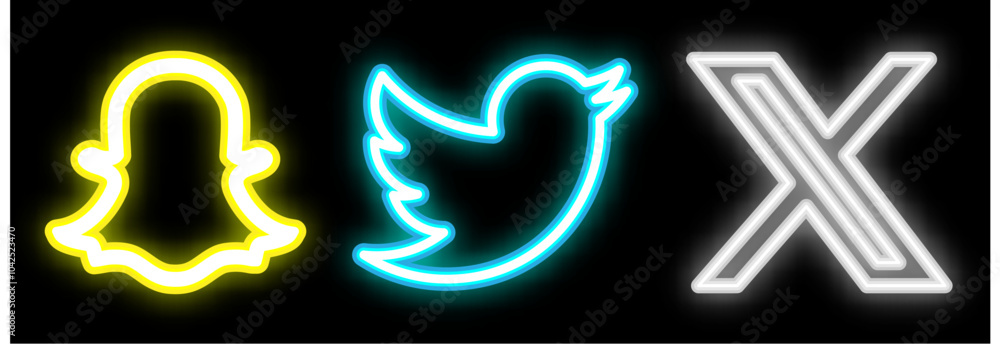 snapchat, x, twitter vector. snapchat, x, twitter logo. snapchat, x ...