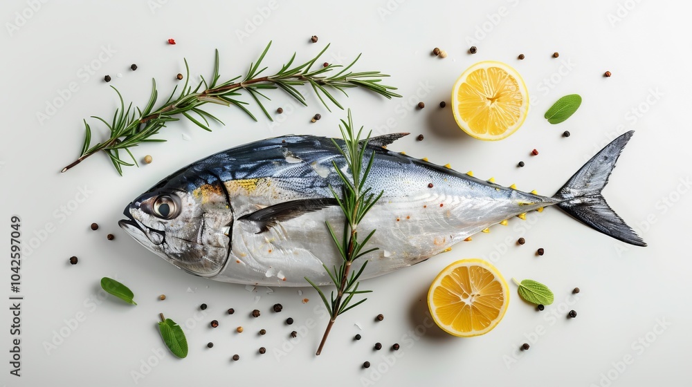 Tuna Fish with Shiny Scales and Sleek Body for Culinary and Marine ...