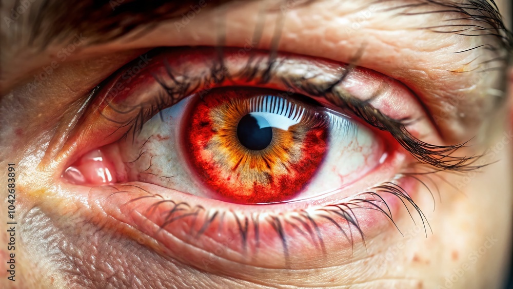 Red Eye Infection Concept - Double Exposure Photography of ...