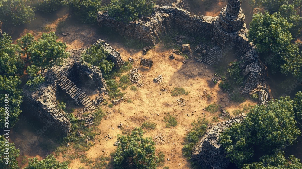 Epic DnD RPG Battle Map A Detailed Fantasy Battlefield Illustration for ...