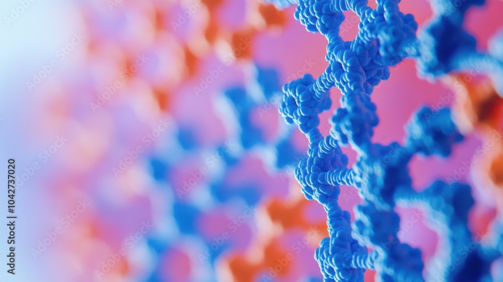 An extreme close-up of a DNA origami nanostructure, demonstrating ...