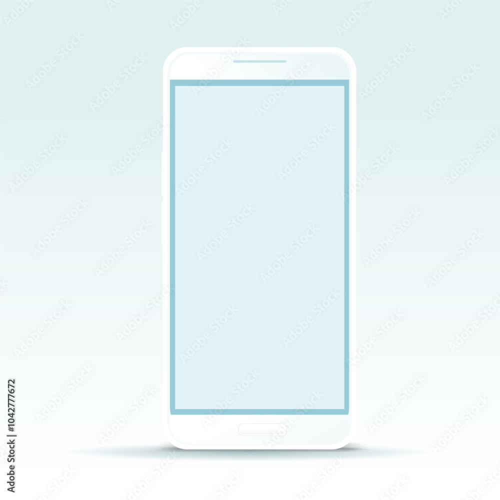 Mobile phone vector with isolated on white background. Device front ...