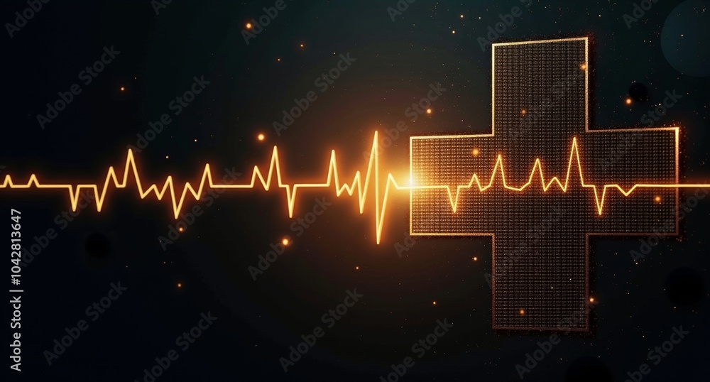 Media transparency in black and gold with bold typography, medical ...