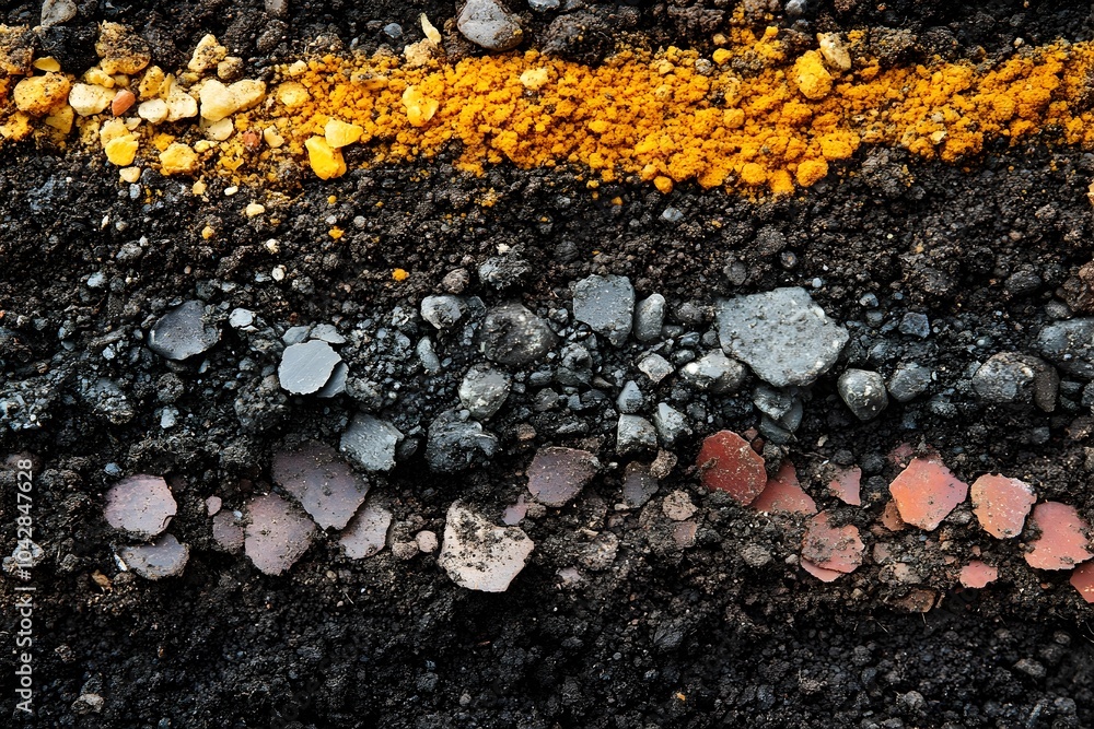 Close up Detailed Texture of Organic Rich Soil Showing Varied Particle ...