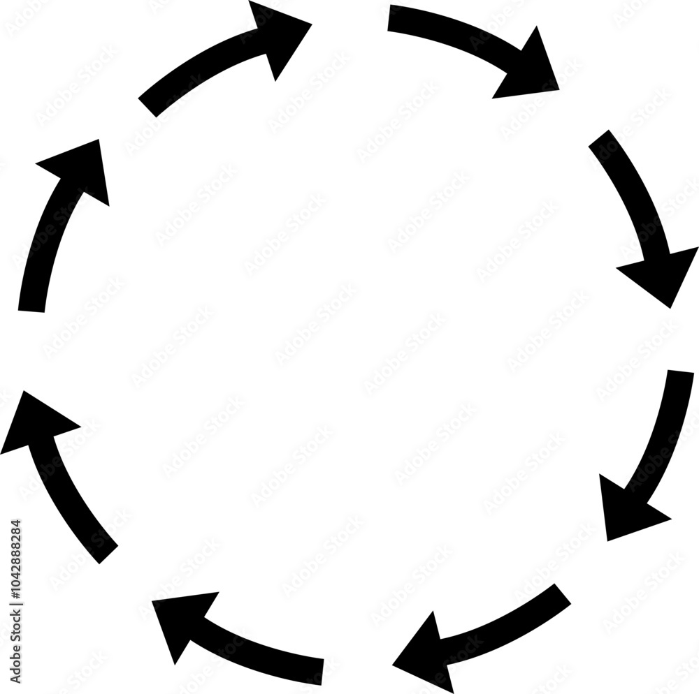 Recycle Fill icons. An arrow that revolve endlessly Reuse concept ...