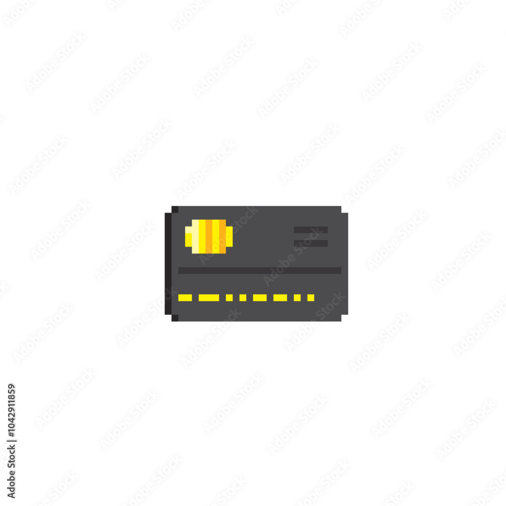 Credit card pixel art icon. Design for logo, web, mobile app, sticker ...
