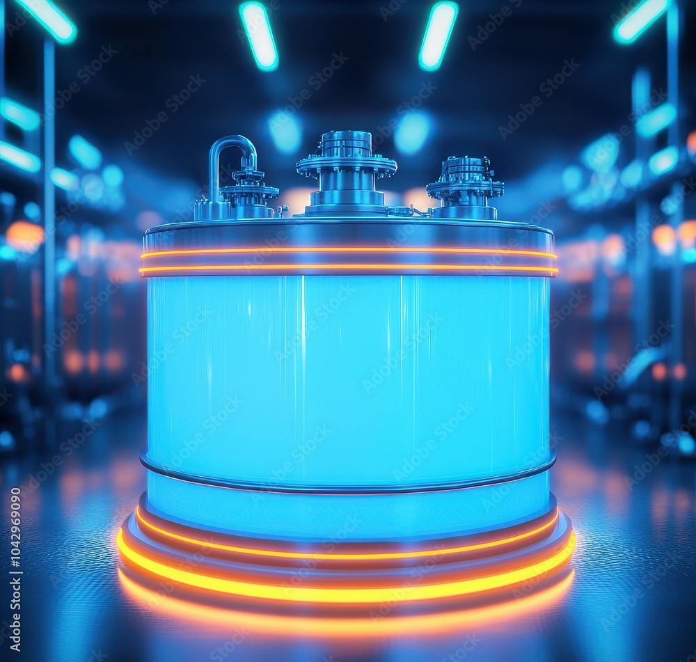 Clean energy fuel processor with zero emissions, futuristic design in a ...