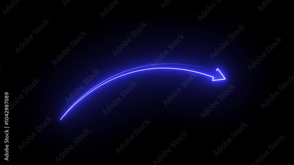 Abstrac down arrow animation, concept arrow animation with grid line ...