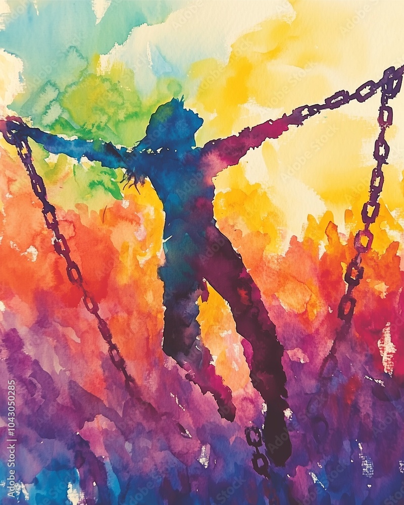 Breaking chains a vibrant representation of liberation and non-violence ...