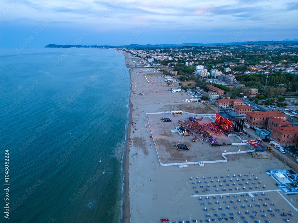 Poster Seaside Vista: A picturesque seaside view unfolds, capturing the ...