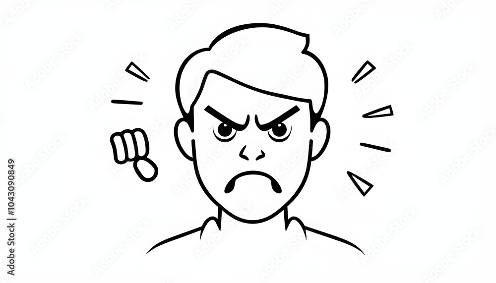 Anger management black line icon. Process of learning to recognize ...